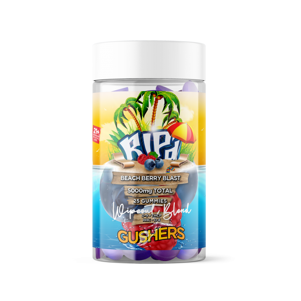 WIPEOUT GUSHERS 5,000mg Jar – Beach Berry Blast - Indica - CannaBased
